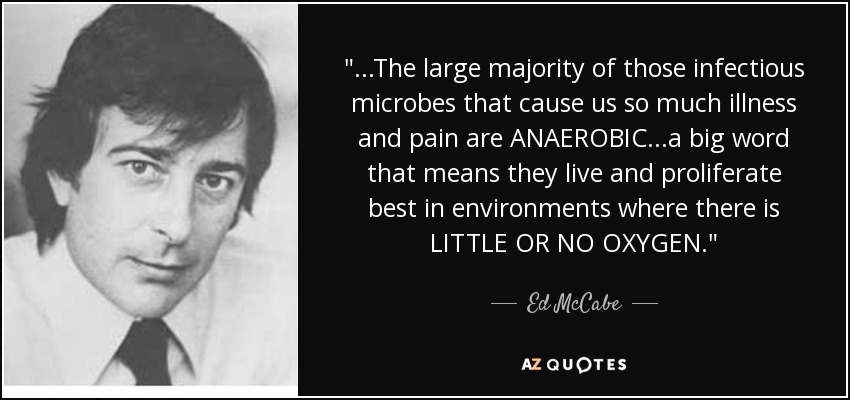 Ed McCabe quote: "...The large majority of those infectious microbes ...