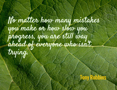 Tony Robbins picture quote: No matter how many mistakes you make or how ...