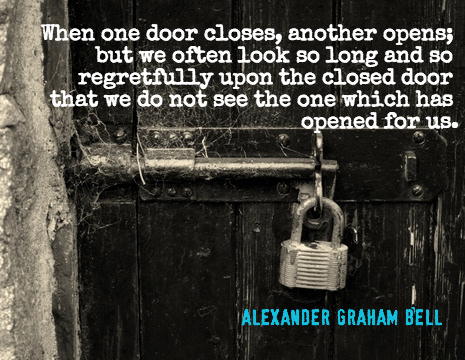 Alexander Graham Bell picture quote: When one door closes, another ...