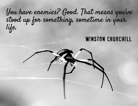 Winston Churchill picture quote: You have enemies? Good. That means you ...