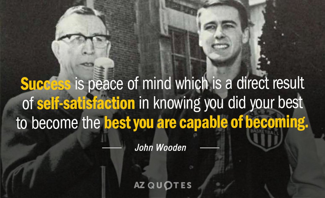 John Wooden Quote Success Is Peace Of Mind Which Is A Direct Result John Wooden Quote Success Is Peace Of Mind Which Is A Direct Result
